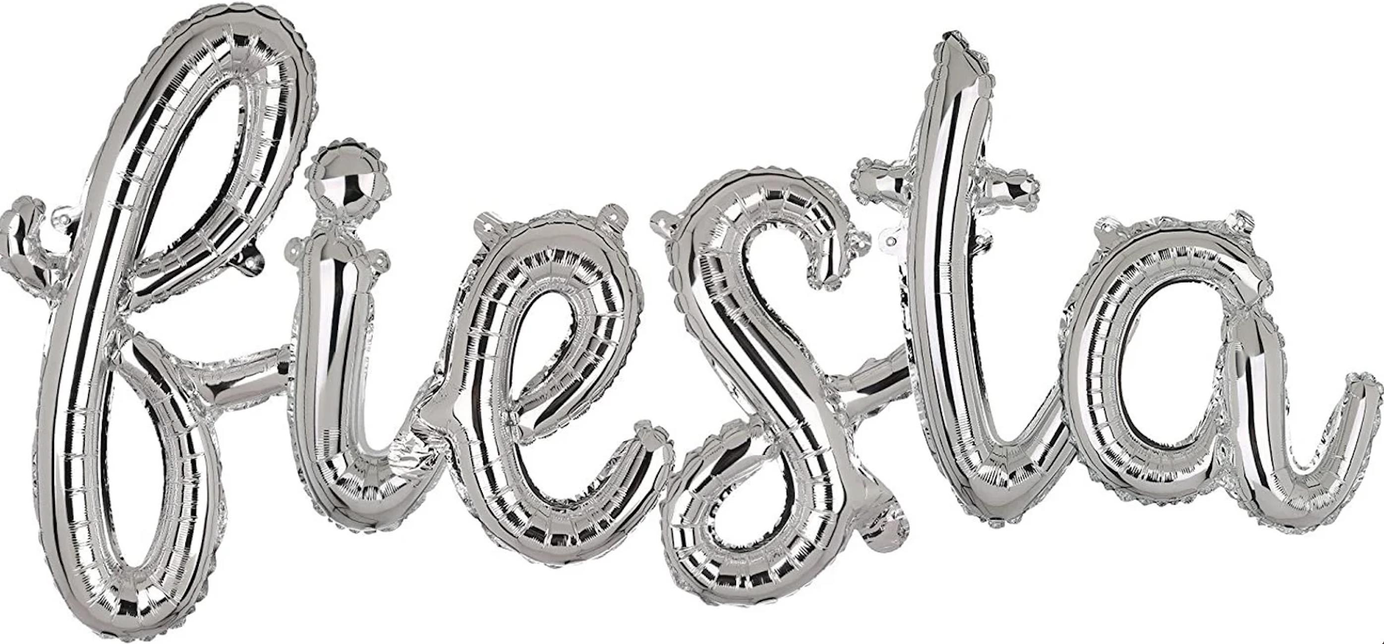 16 Script Cursive Balloon fiesta Foil Letters Bride Balloons Parties ...