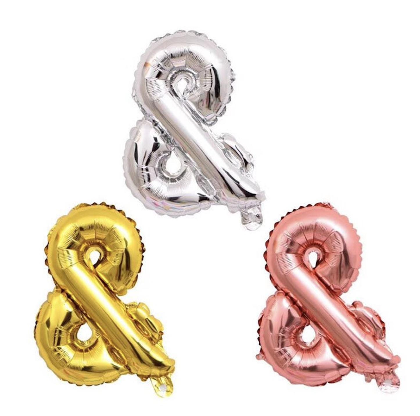 16" Script Cursive Foil Letters Numbers Symbols Foil Balloons Parties ...
