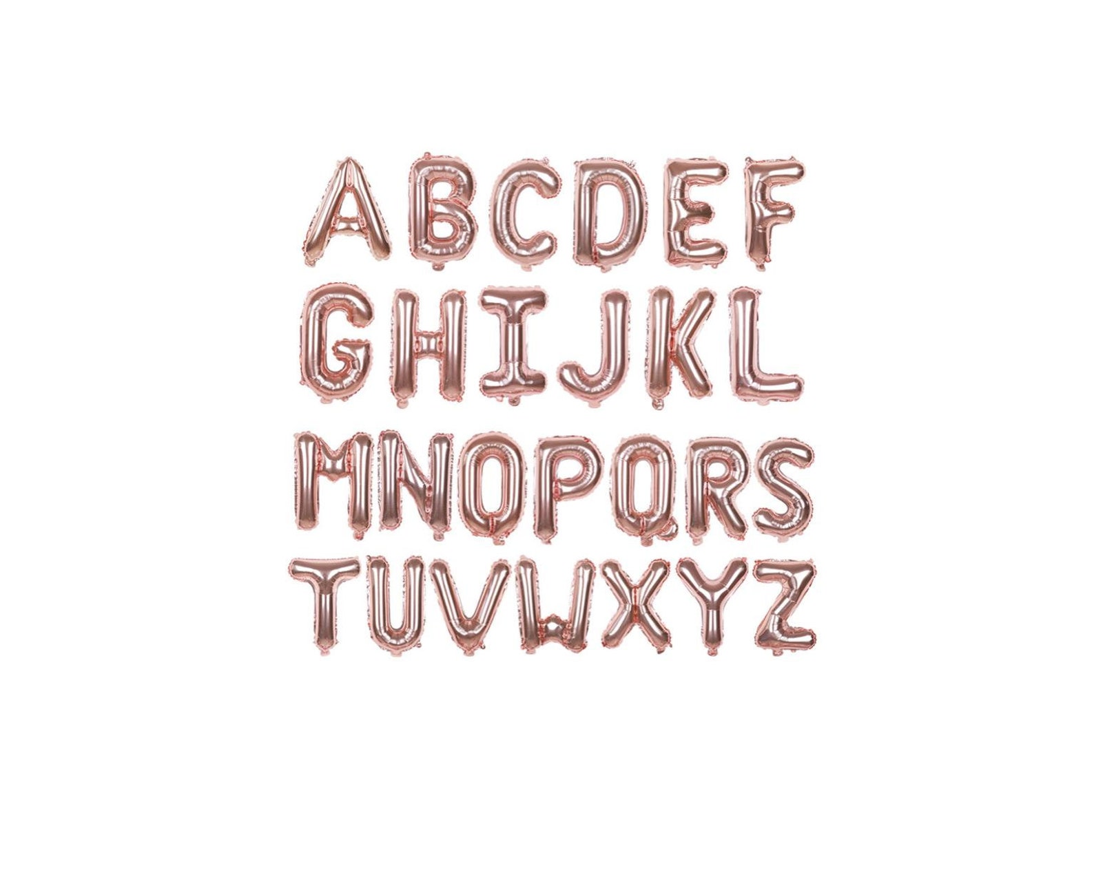 Capital Rose Gold Foil Letters Numbers Symbols Balloons Parties Party ...