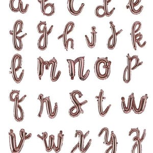 16" Script Cursive Balloon "thirty" Foil Letters Hello Balloons Parties ...