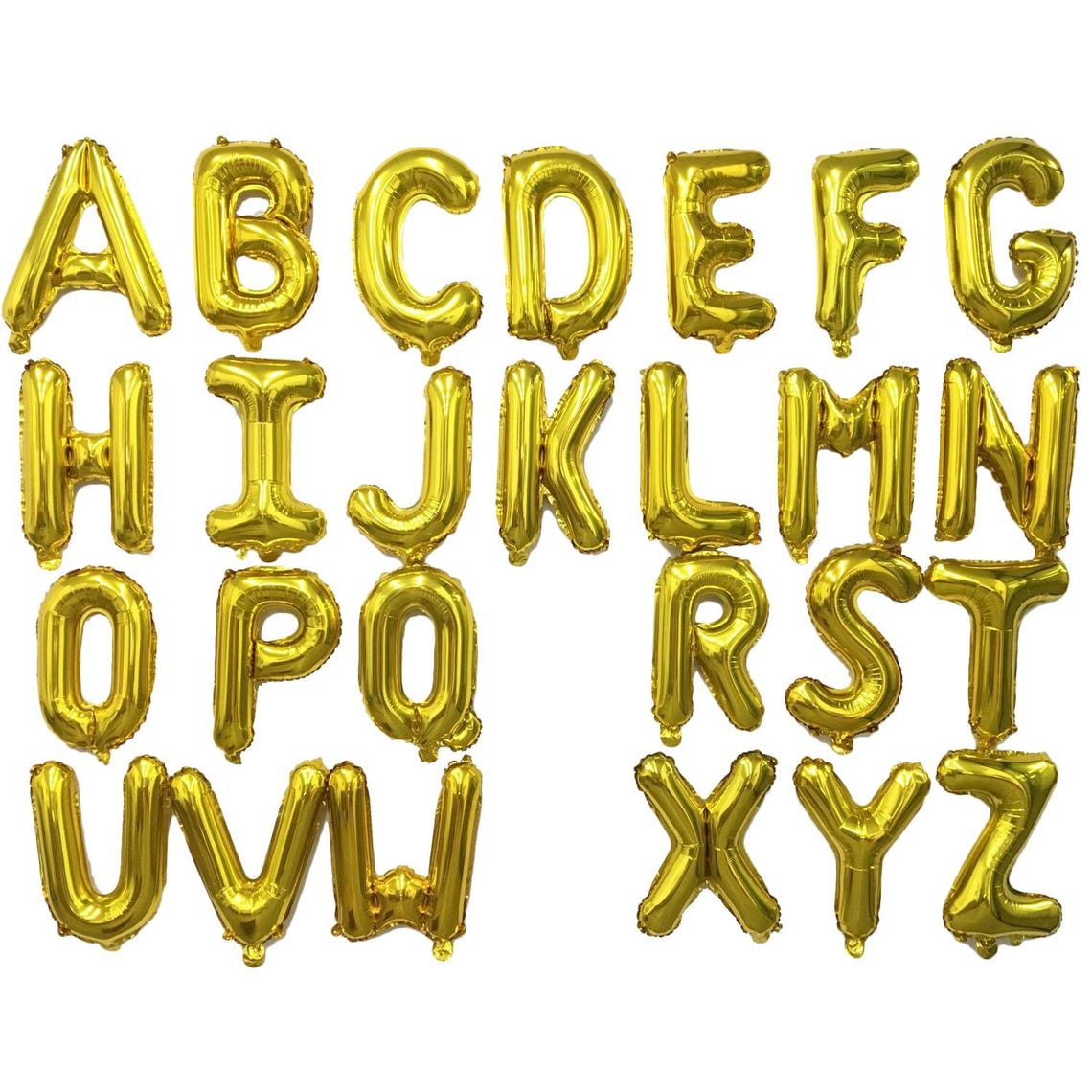 Capital Gold Foil Letters Numbers Symbols Balloons Parties Party ...
