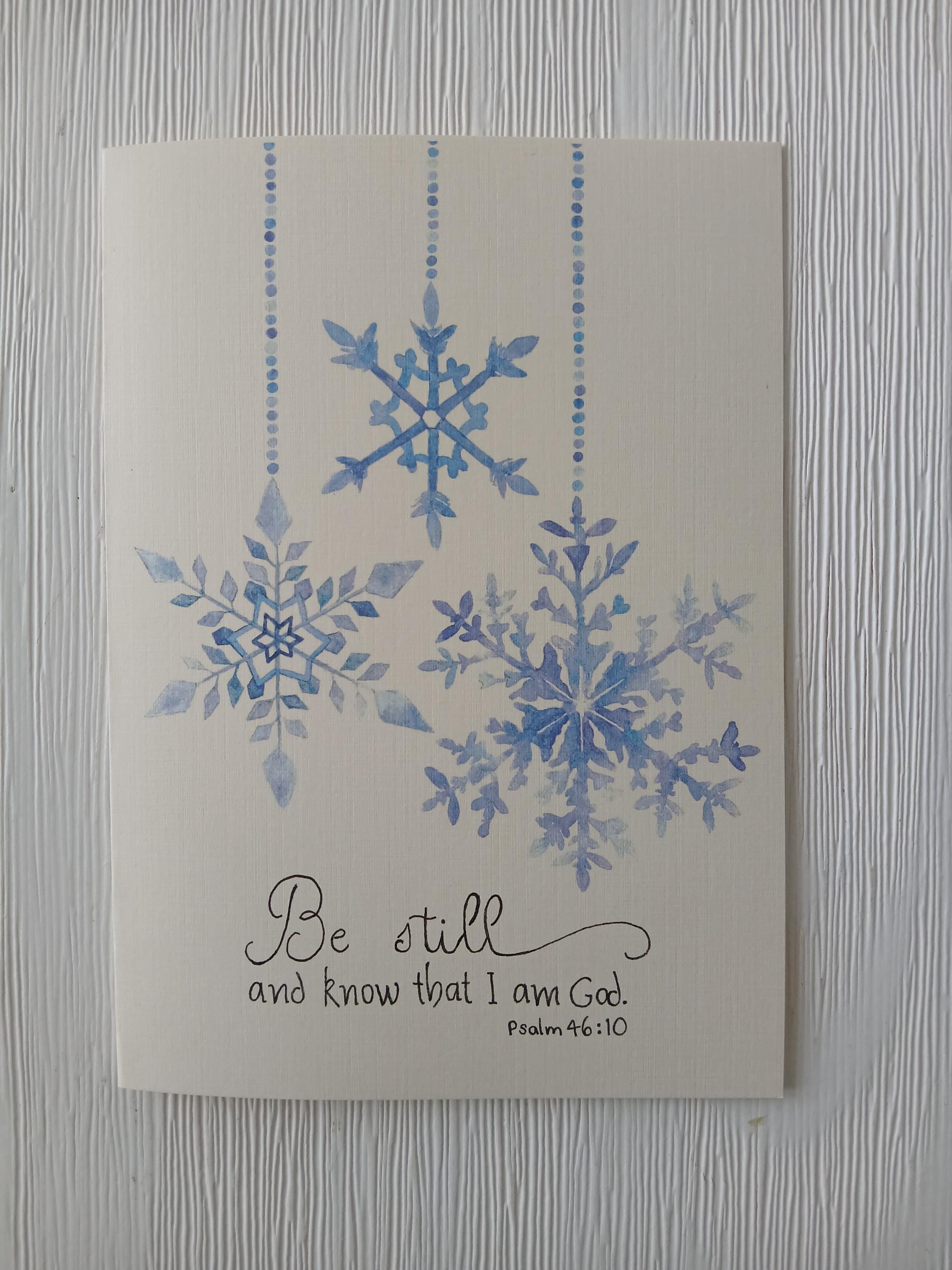 Watercolor Snowflake Card Print - Etsy