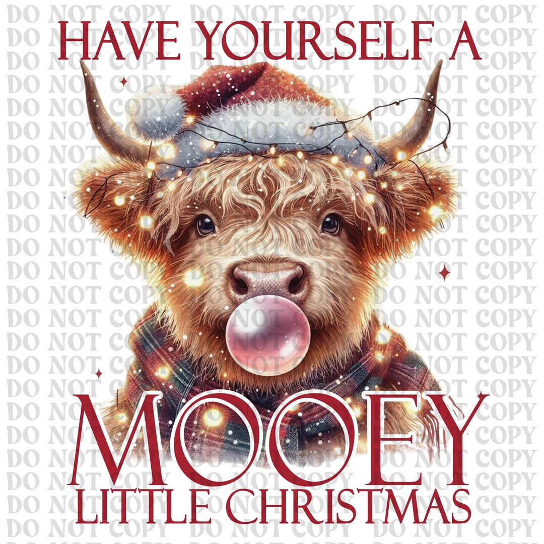 Christmas Have A Mooey Little Christmas DTF Transfer - Etsy