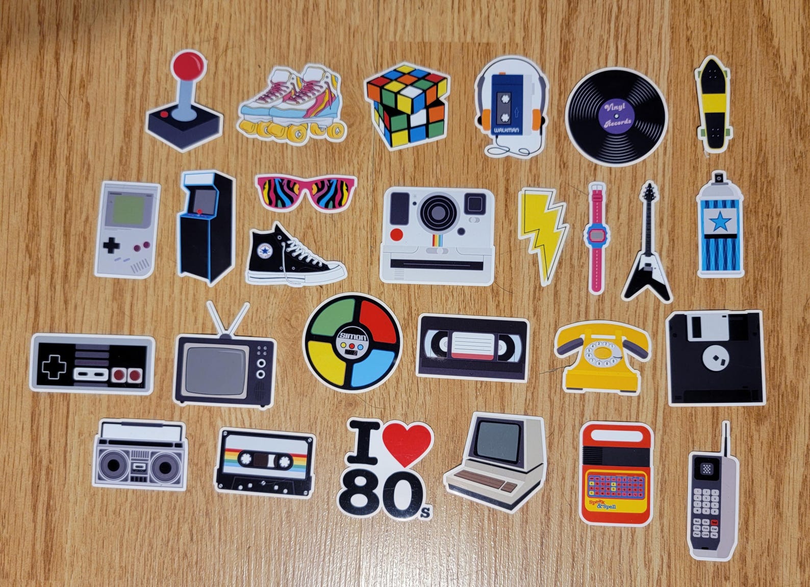 27 Assorted 80's Themed Stickers - Fun, Retro, & Nostalgic Stickers ...