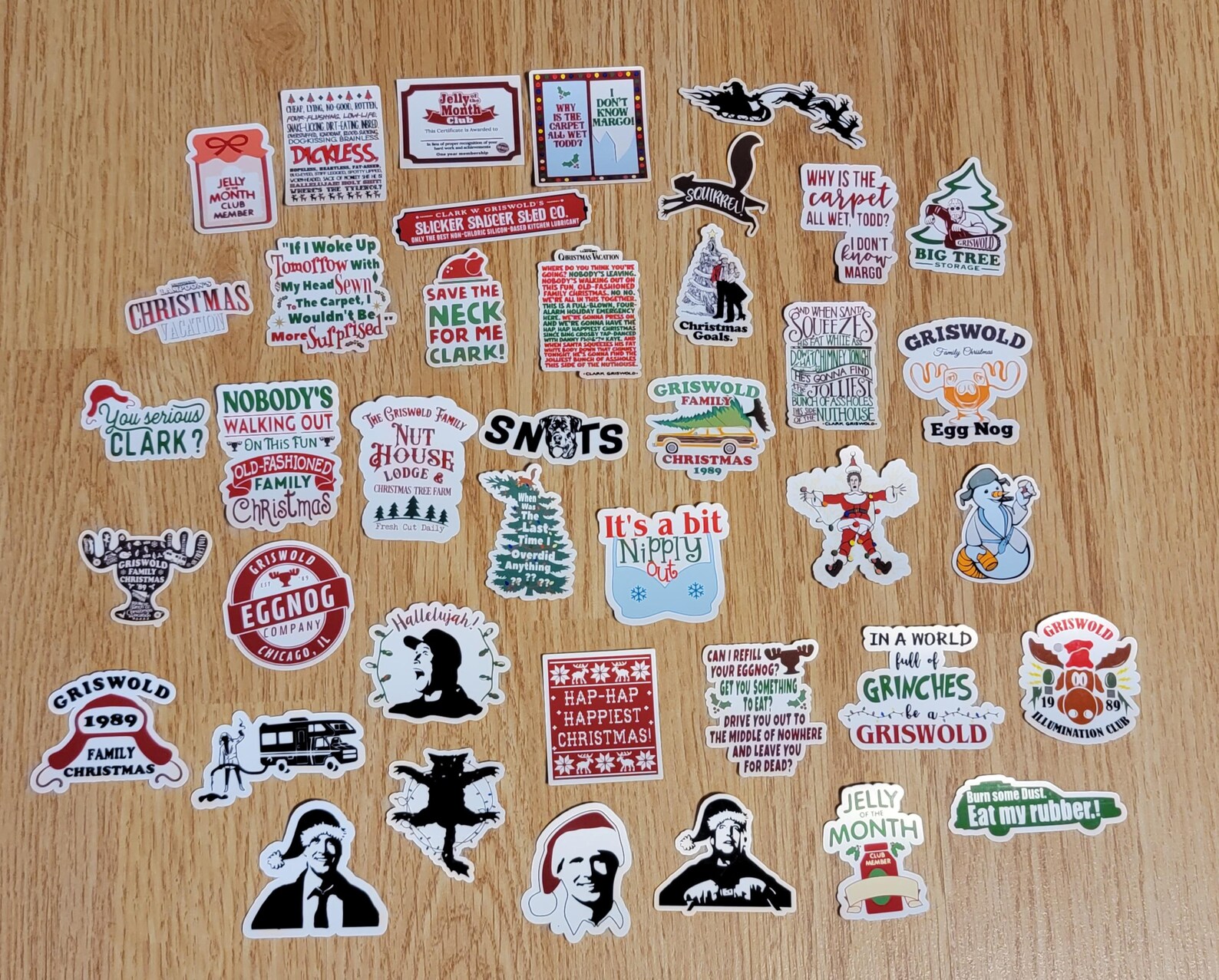 Christmas Vacation 40pk 2023 Laminated Stickers Classic Movie 1980's ...