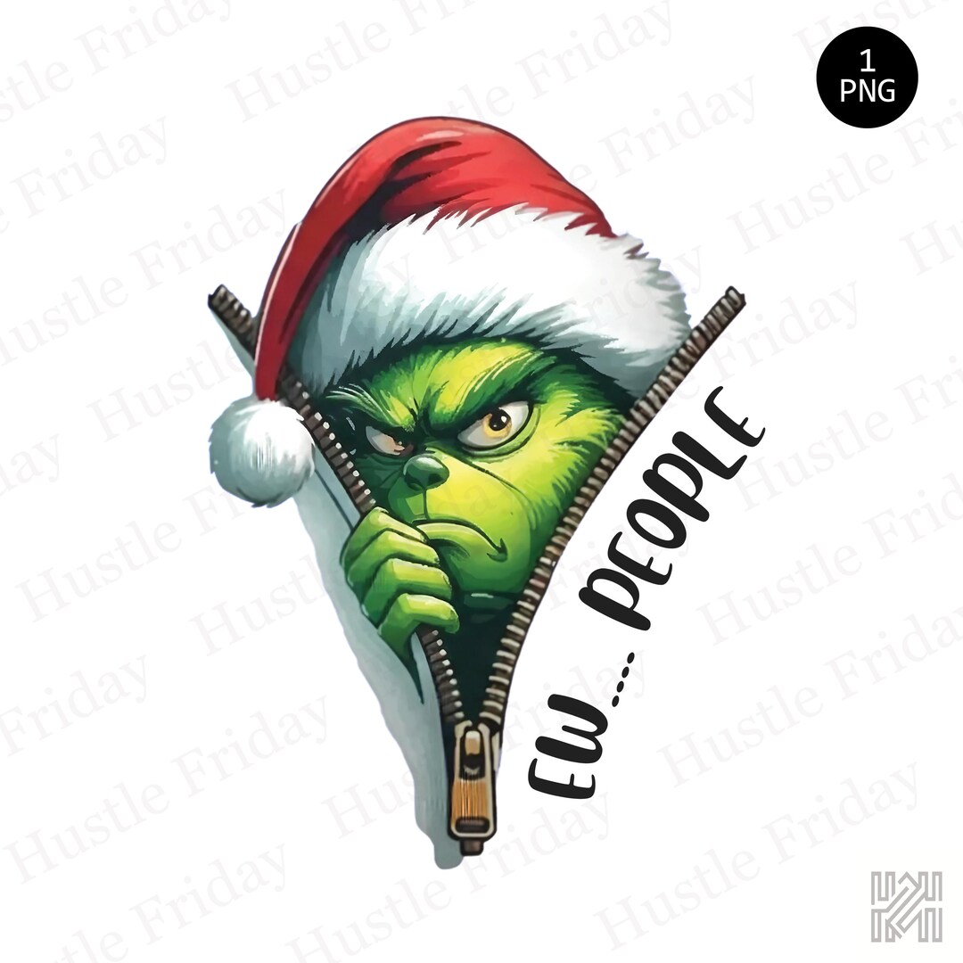 Ew People T-shirt Design, Funny Grinch Christmas Design, Grumpy Anti ...