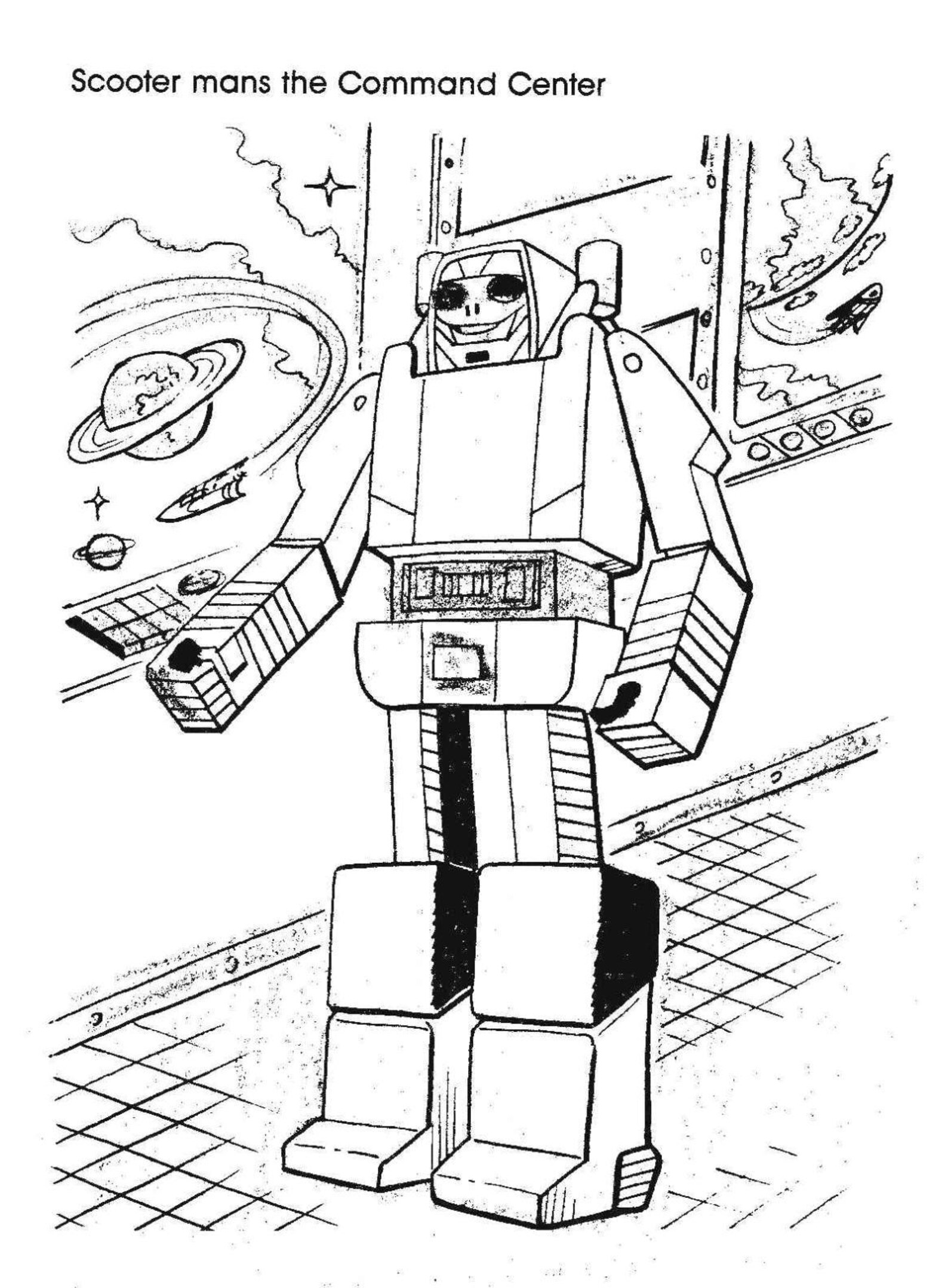 Go Bots 1985 Mighty Robots Mighty Vehicles Coloring and Activity Book ...