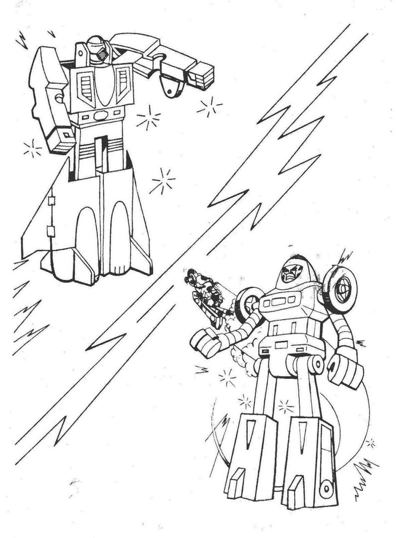 Go Bots 1985 Mighty Robots Mighty Vehicles Coloring and Activity Book ...