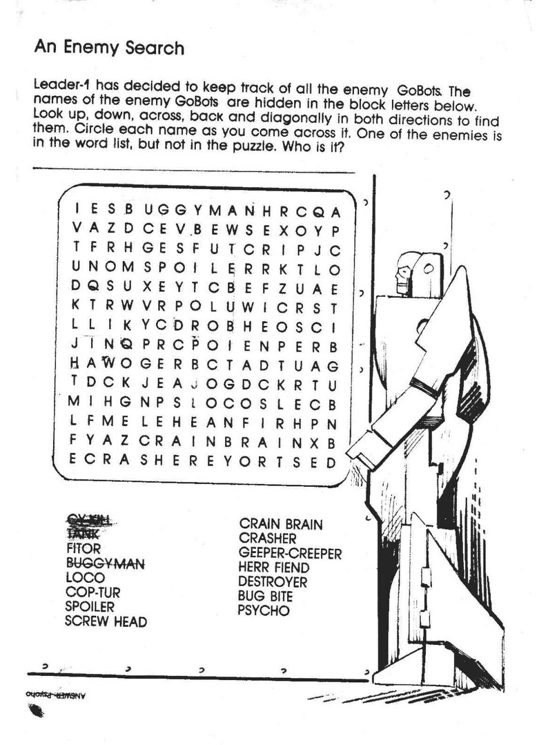 Go Bots 1985 Mighty Robots Mighty Vehicles Coloring and Activity Book ...