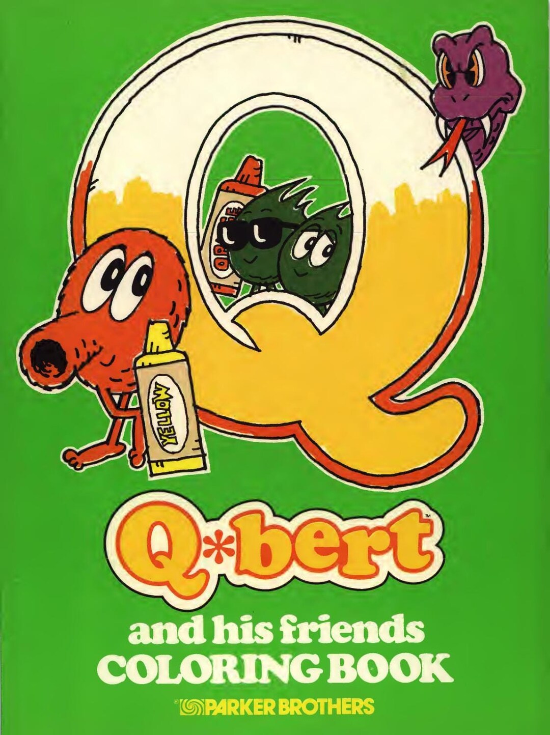 Qbert and His Friends 1983 Coloring Book 66 Pages - Etsy