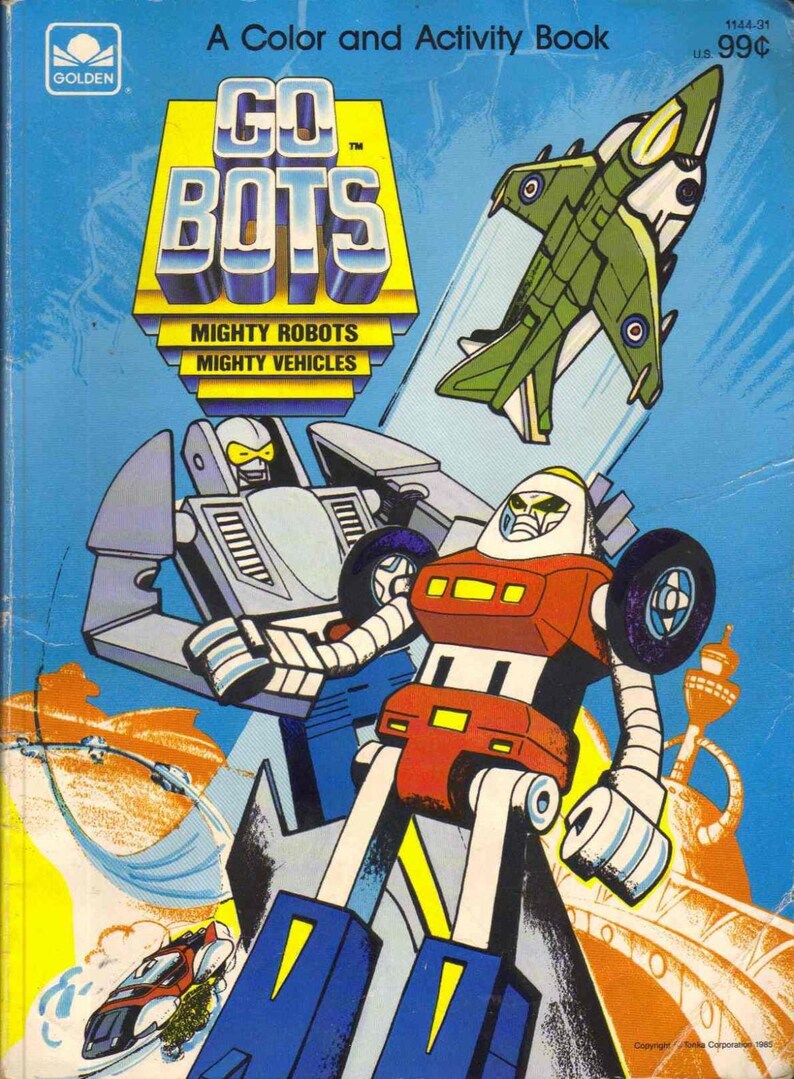 Go Bots 1985 Mighty Robots Mighty Vehicles Coloring and Activity Book ...
