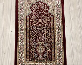 2X3 Ft 1001 Nights Mini Silk Gift Rug, Table Mini Silk Rug, Persian ...