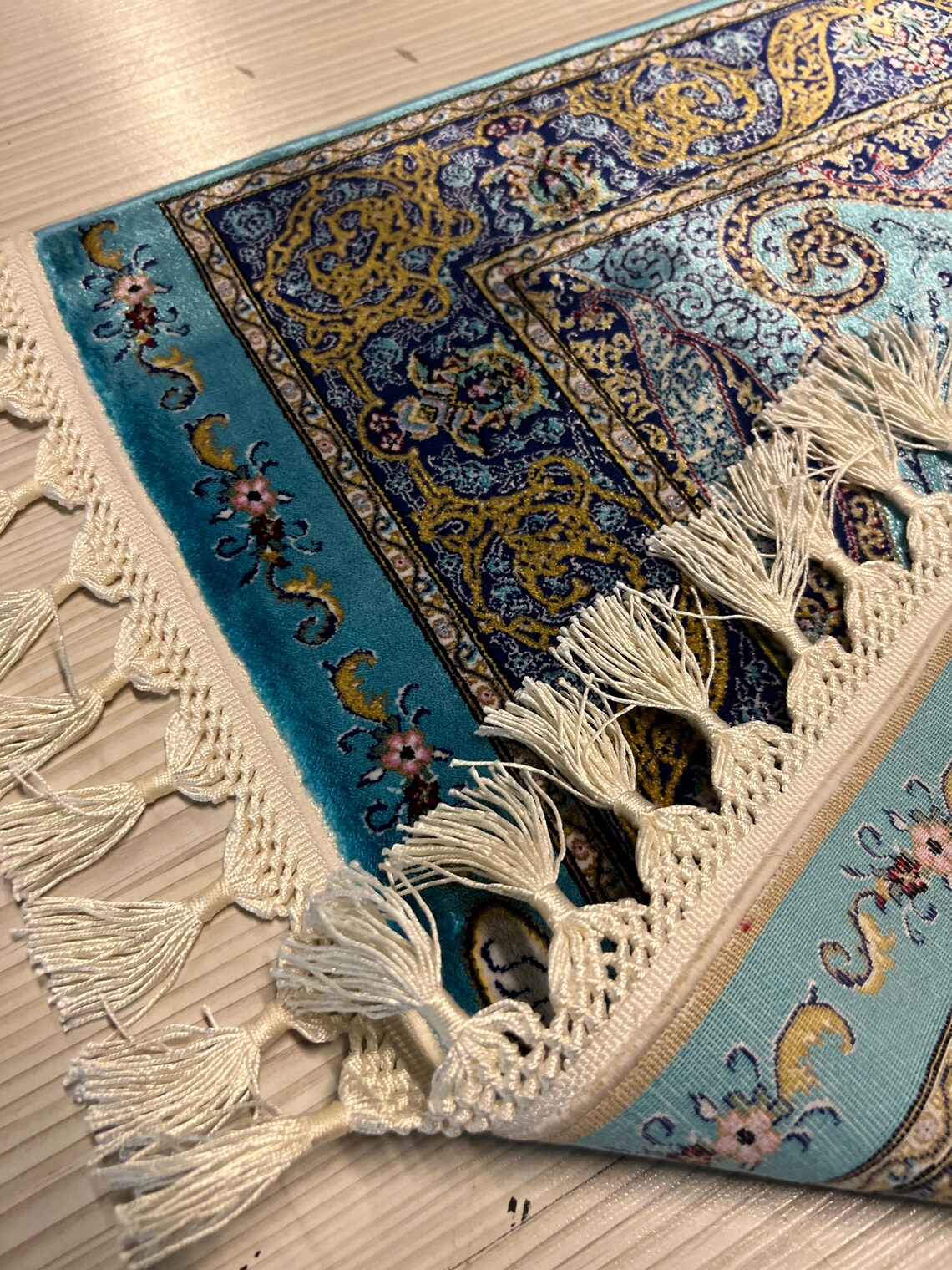 2X3 Ft 1001 Nights Mini Silk Gift Rug, Table Mini Silk Rug, Persian ...