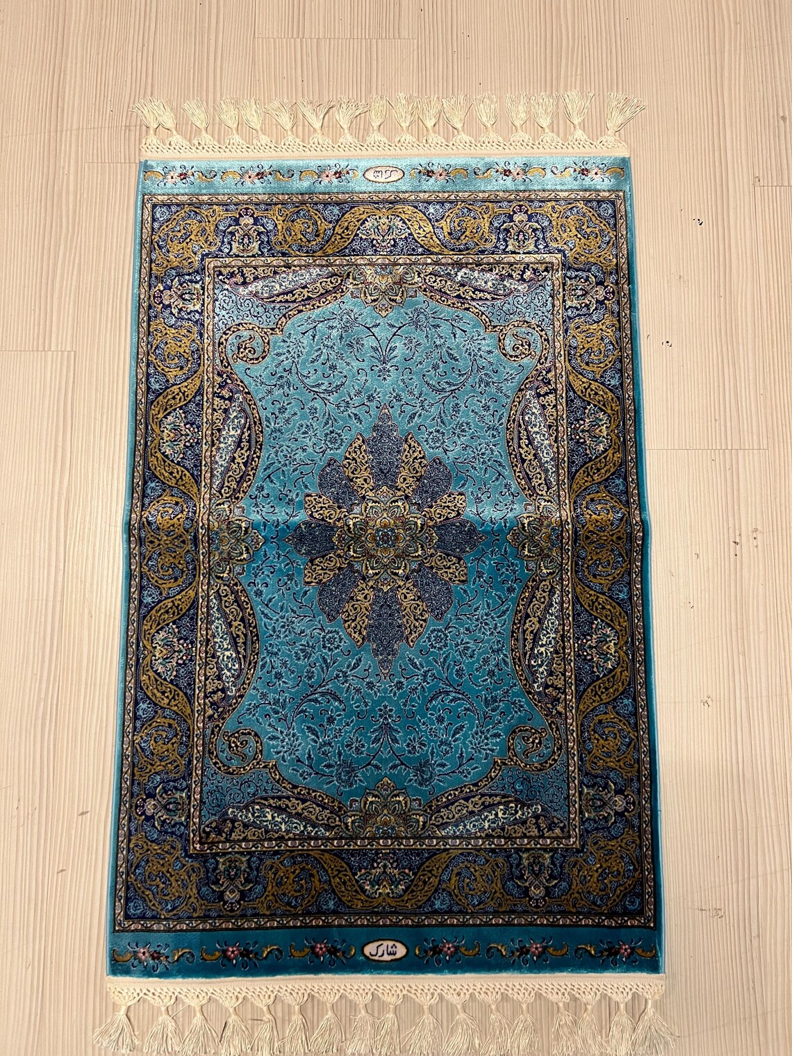 2X3 Ft 1001 Nights Mini Silk Gift Rug, Table Mini Silk Rug, Persian ...