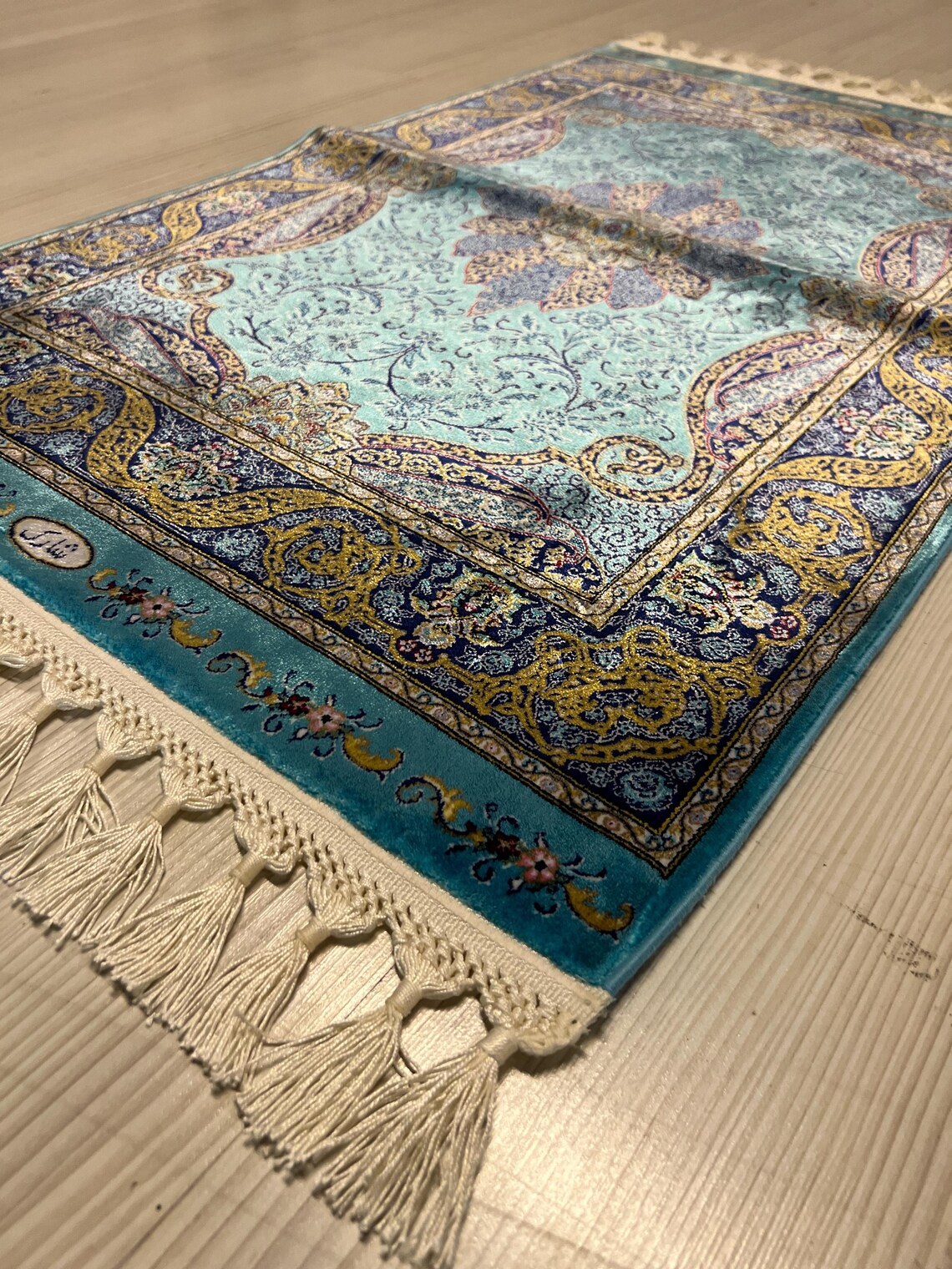 2X3 Ft 1001 Nights Mini Silk Gift Rug, Table Mini Silk Rug, Persian ...