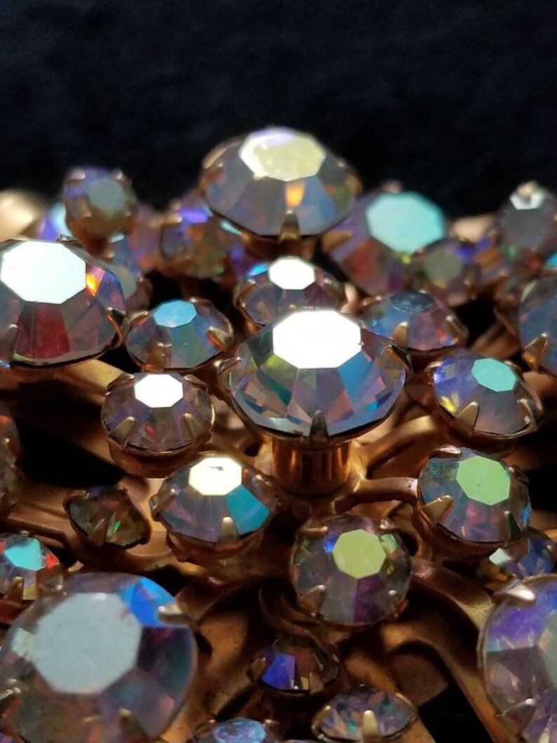 Vintage Star Shaped Aurora Borealis Rhinestone Pin or Brooch - Etsy
