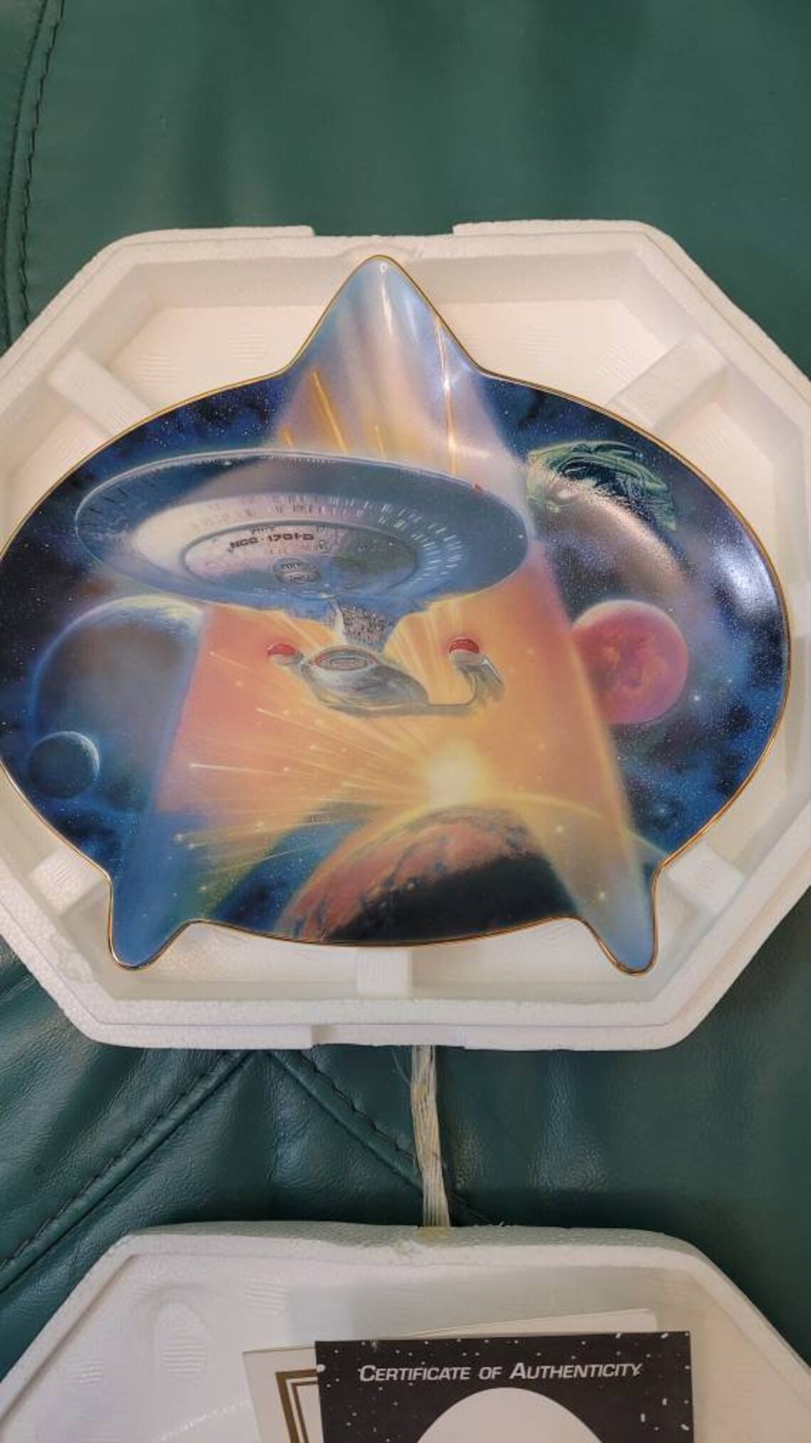 Limited Edition, Collectible Vintage Star Trek Starship Plate; Shield ...