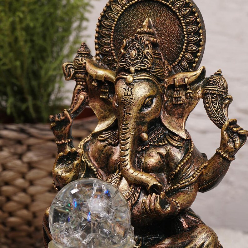 Antique Ganesha Waterfall Fountain Zen Decor for Prosperity and Peace ...