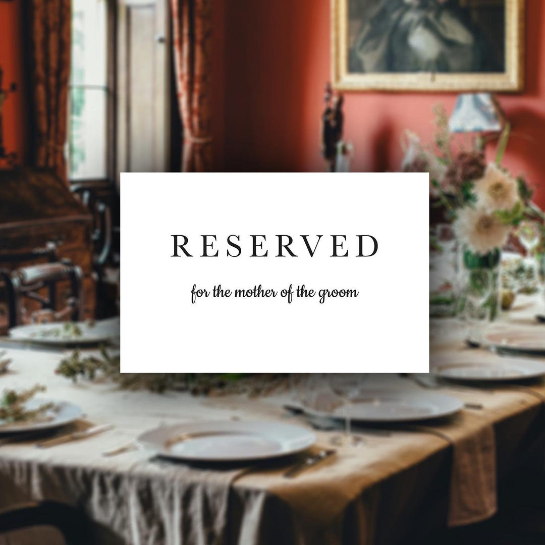 Reserved Wedding Signs Package Wedding Seating Signs Elegant Reserved ...