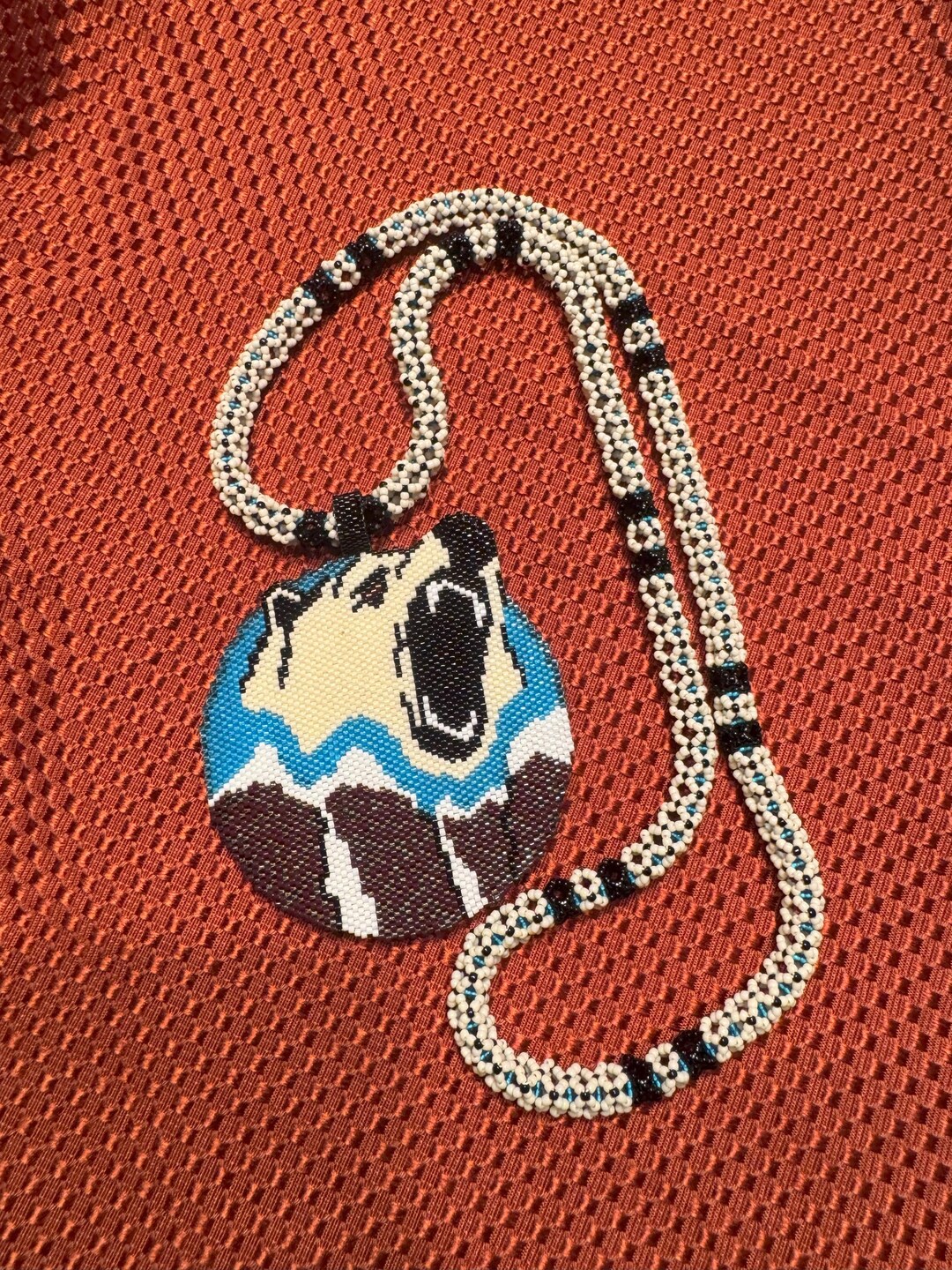 Hand Beaded Native American Medallion Polar Bear - Etsy
