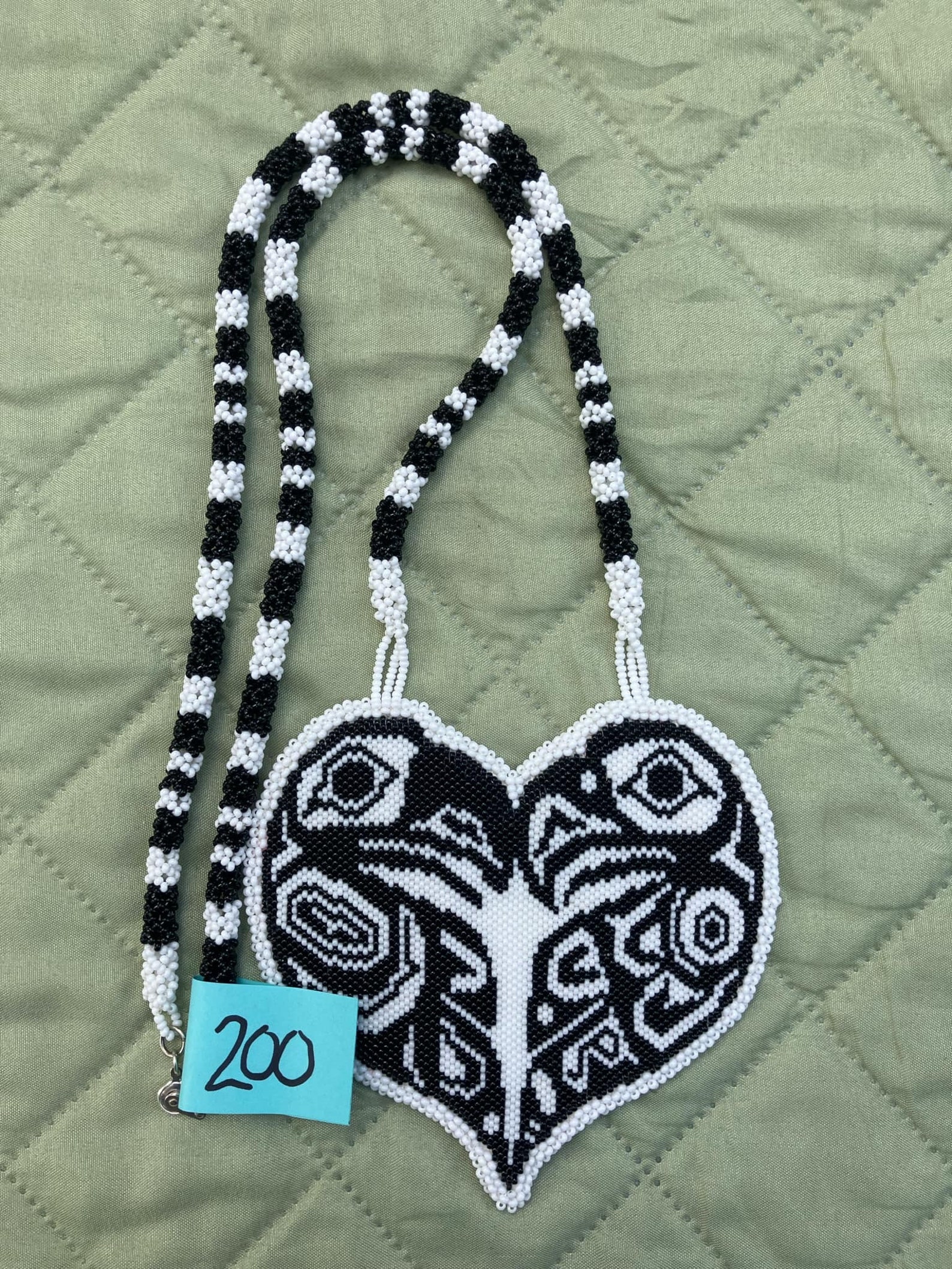 Native American Hand Beaded 2-sided Raven Eagle Medallion - Etsy