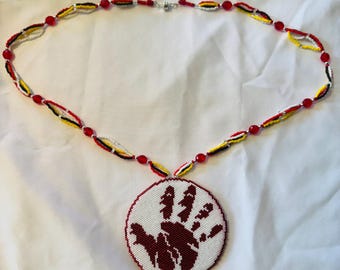 Native American Made Hand Beaded 2-sided Chief Medallion - Etsy