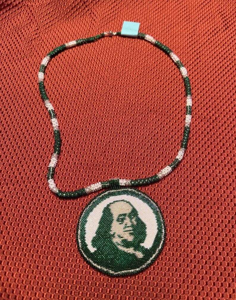 Hand Beaded Native American Medallion Benjamin - Etsy