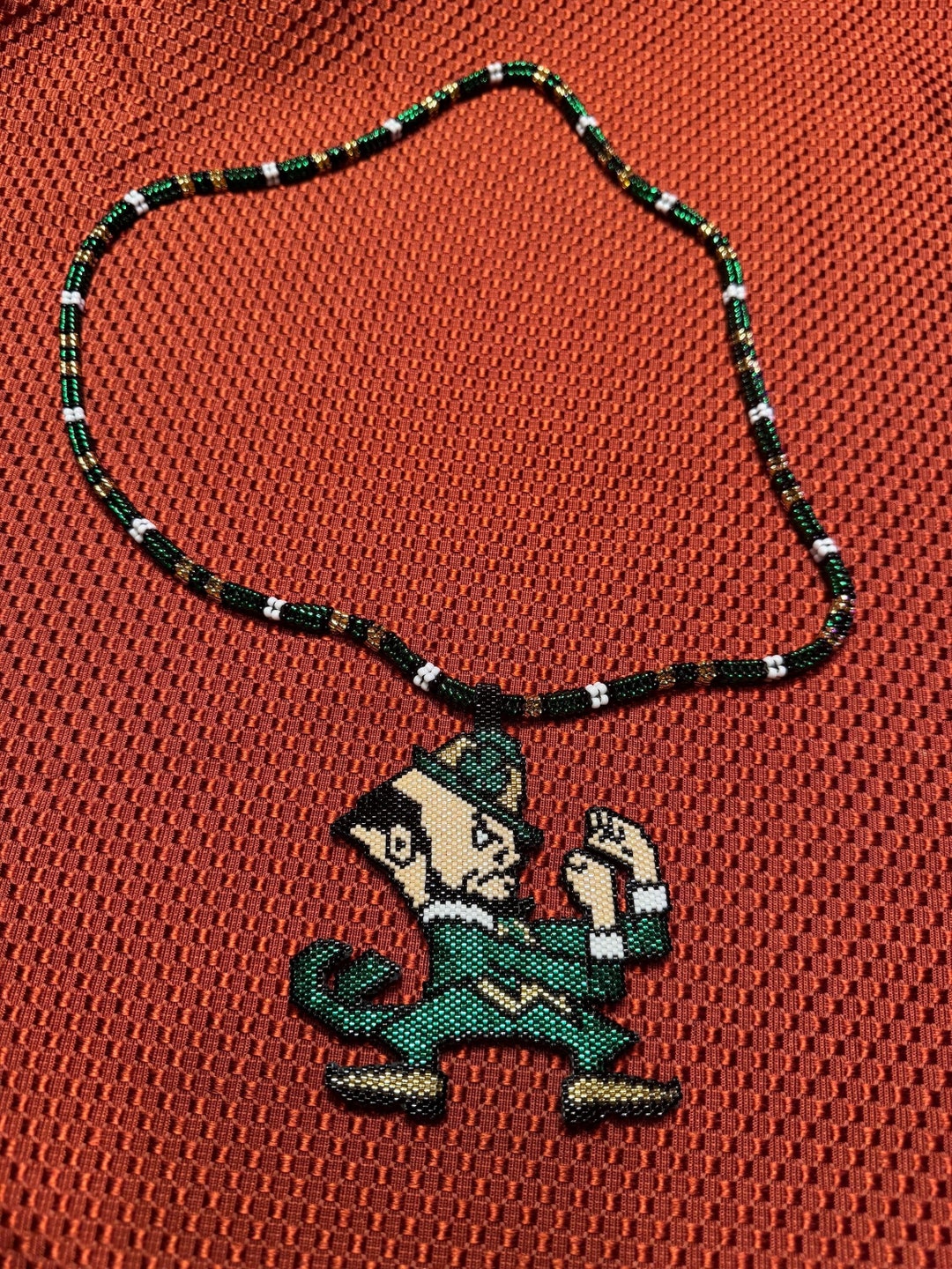 Hand Beaded Native American Fighting Irish Medallion - Etsy