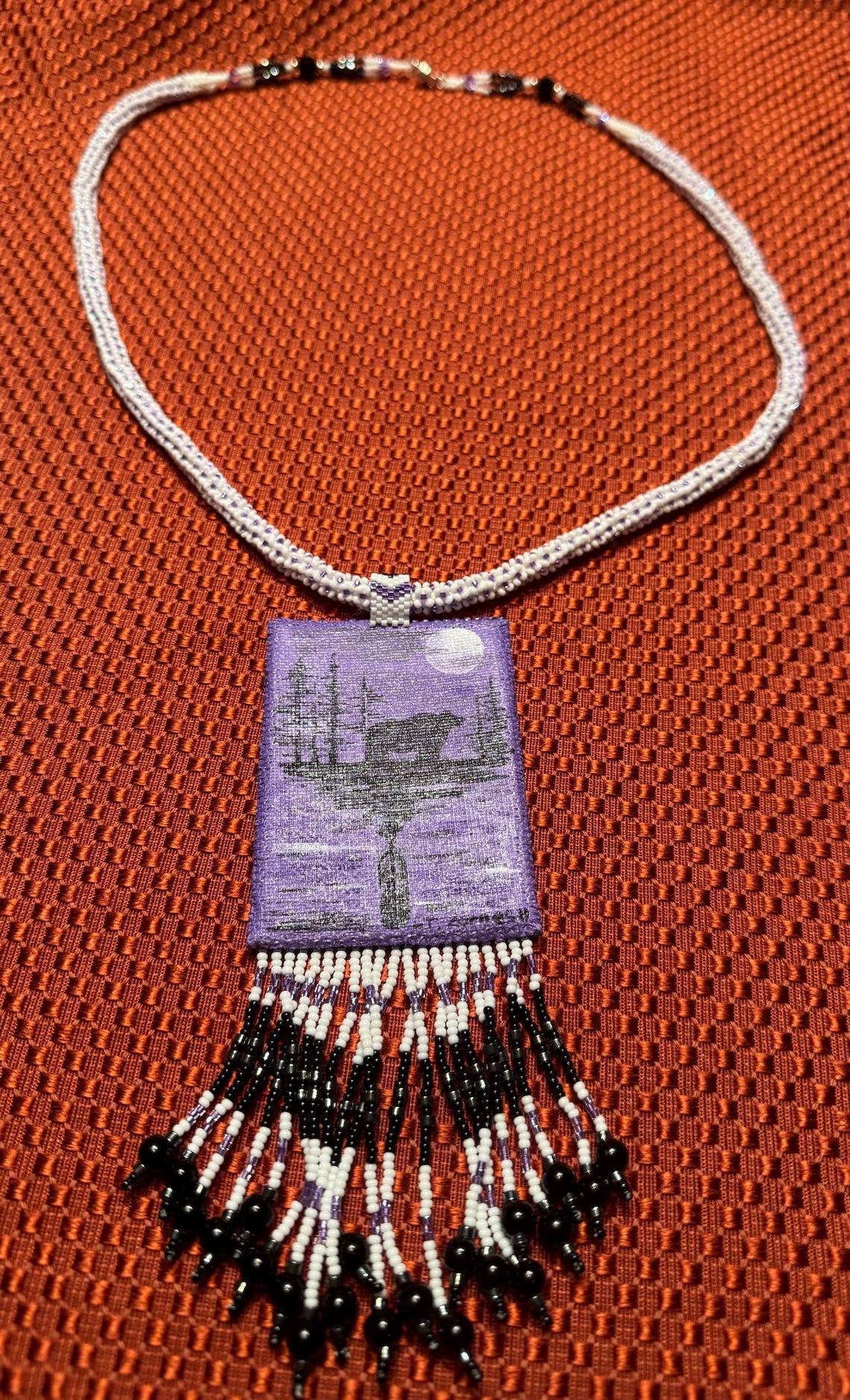 Hand Beaded Native American Medallion Bear Paw - Etsy