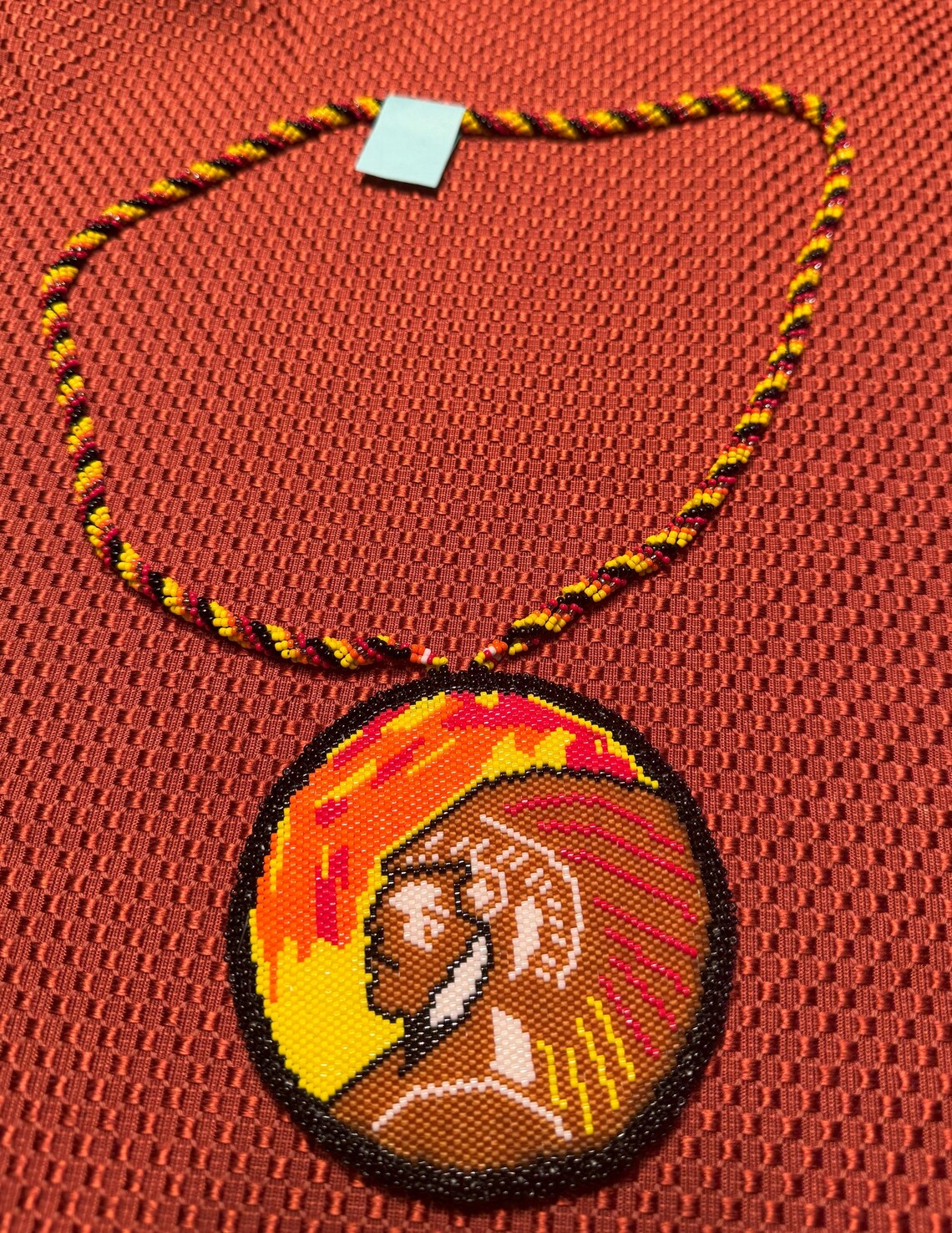 Native American Made Hand Beaded 2-sided Chief Medallion - Etsy
