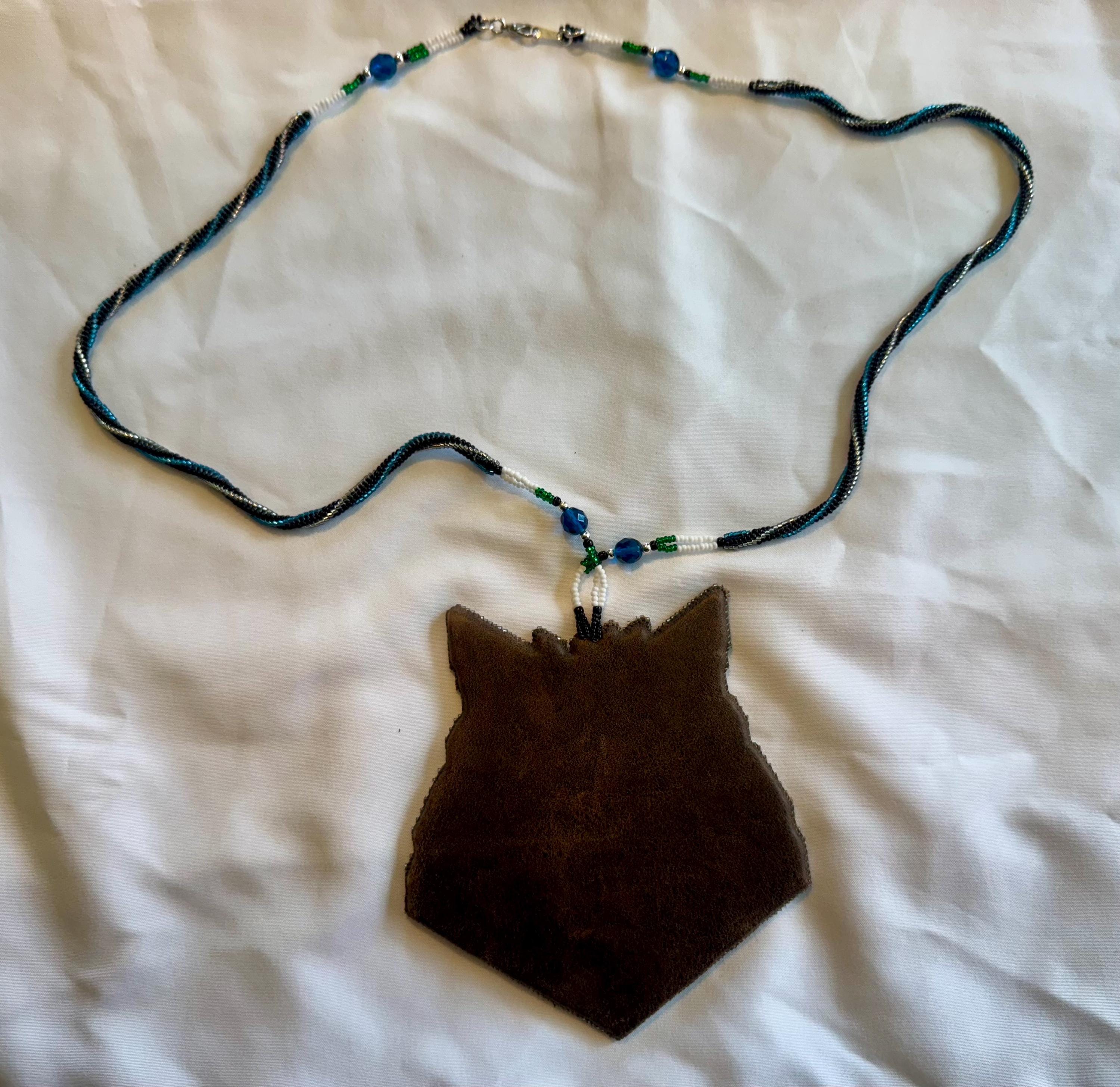 Hand Beaded 2-sided Medallion Native American Made Minnesota ...