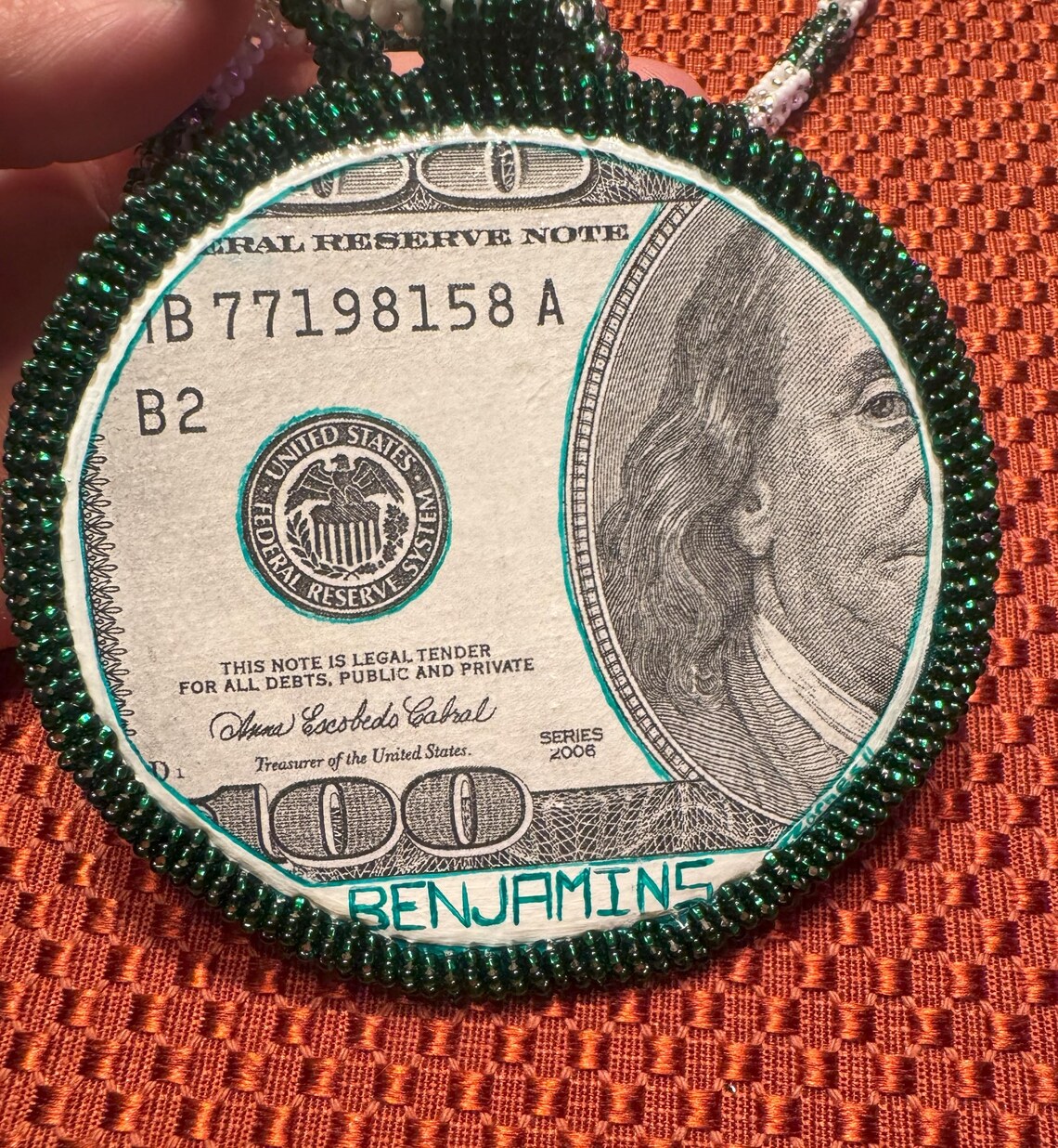 Hand Beaded Native American Medallion Benjamin - Etsy