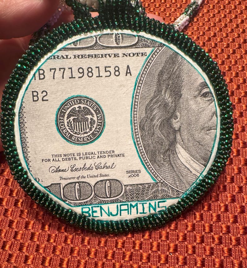 Hand Beaded Native American Medallion Benjamin - Etsy