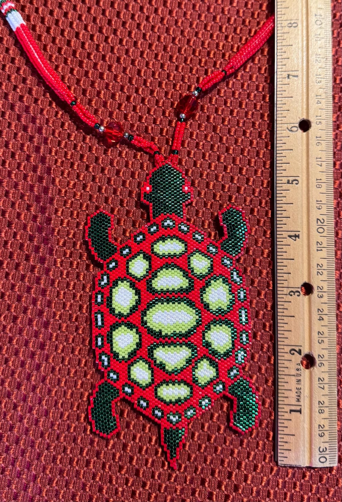 Hand Beaded Native American Medallion - Turtle - Etsy