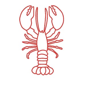 Lobster Embroidery Design Files | Trendy Nautical Machine Embroidery ,5 ...