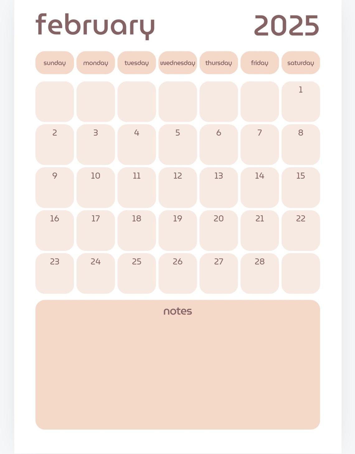 2025 Monthly Planner - Printable Digital Download - Etsy