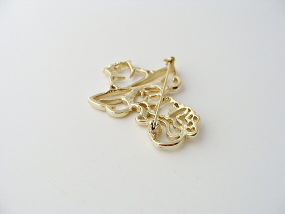 RARE Vintage Female Bodybuilder Brooch, Signed AJC Fi… - Gem