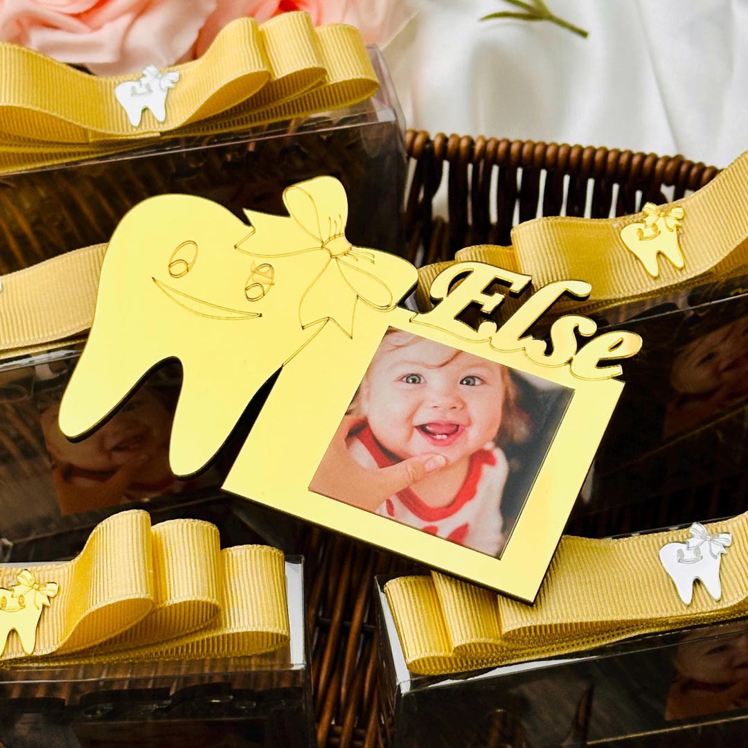 First Tooth Photo Party Favors, Tooth Fairy, Custom Baby Tooth Magnet ...