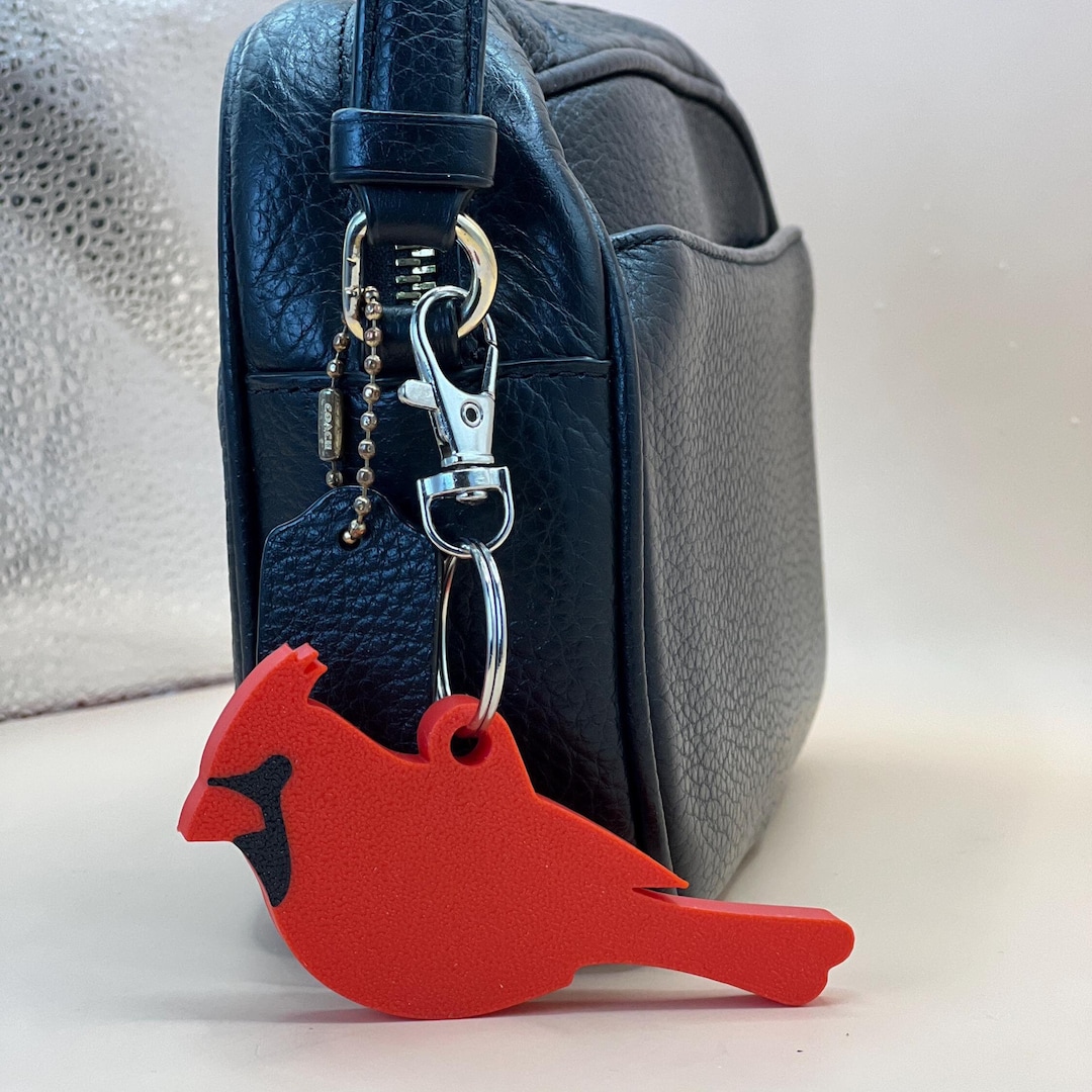 Cardinal Bird Keychain, Red Cardinal Gifts, Northern Cardinal Keyring ...