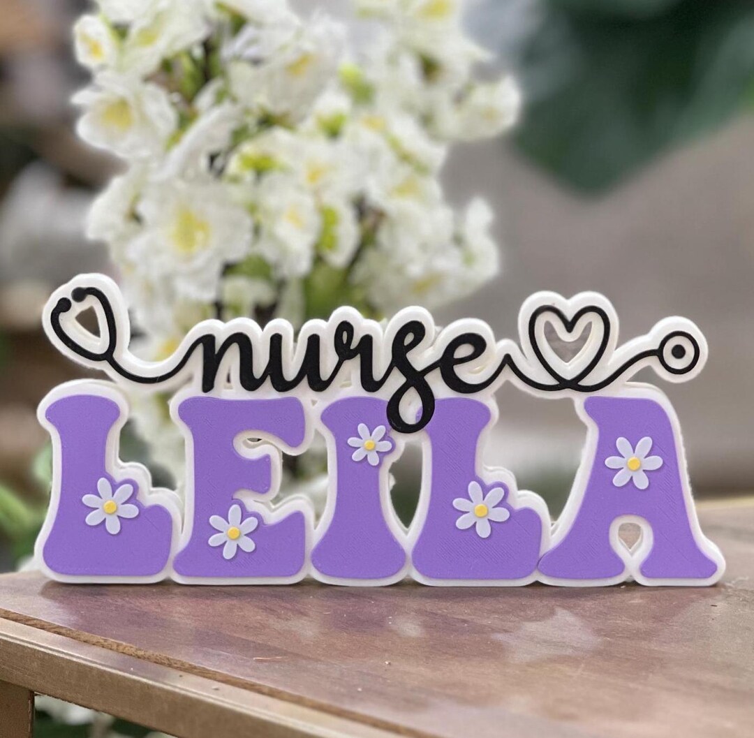 Daisy Nurse Office Decor, Custom Name Plate, Valentines Day Gift ...