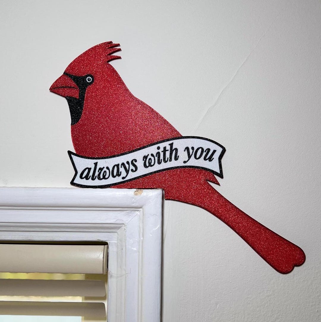 Red Cardinal Door Corner Decor: Memorial Sympathy Gift - Etsy
