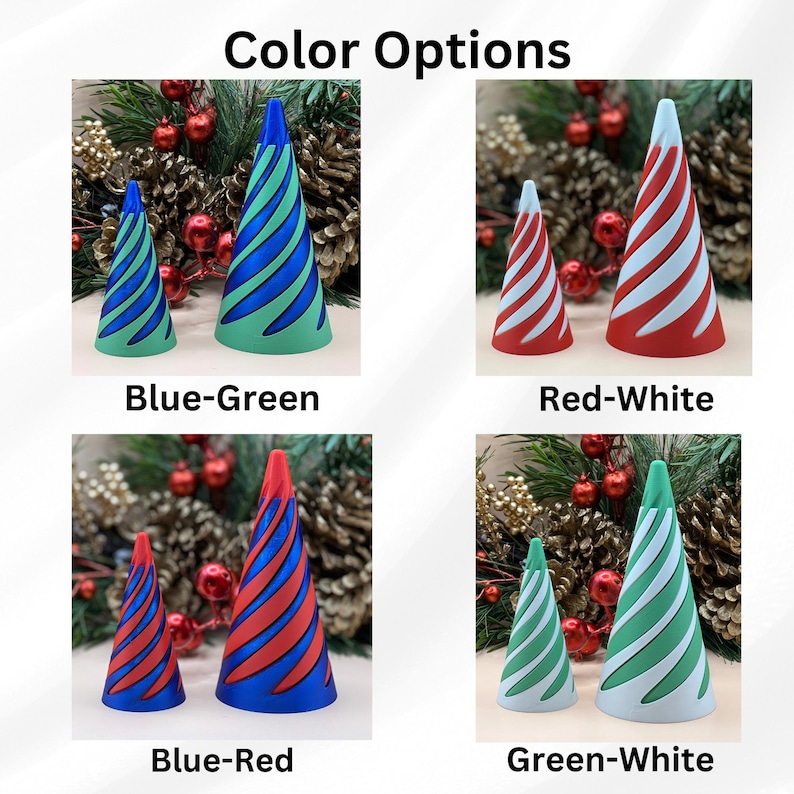 Colorful Winter Wonderland, 3D Printed Tree Fidgets, Unique Gift ...