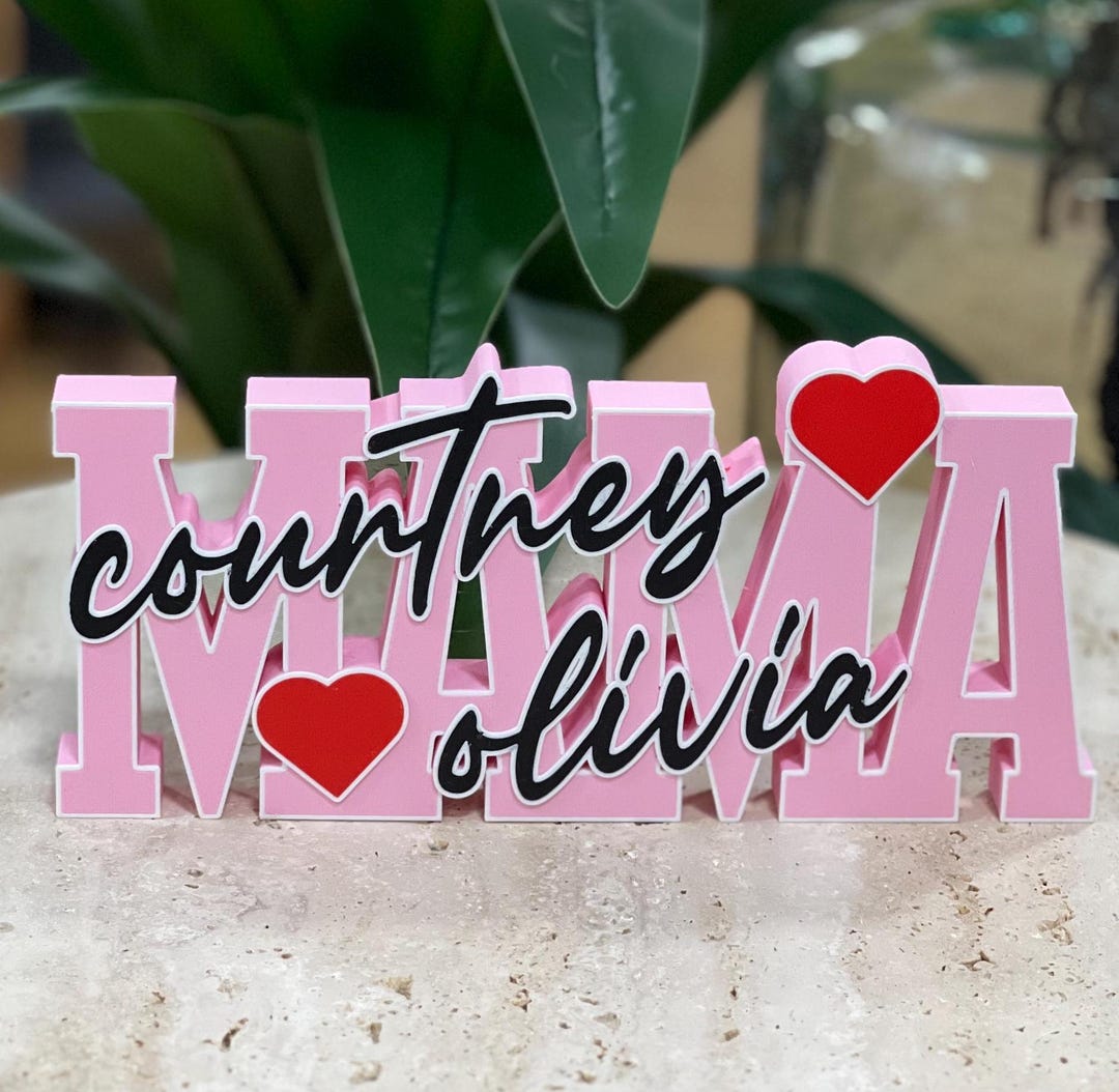 Gifts for Mom, Mama Name Plate, Personalized Mama Name Sign, Mother's ...