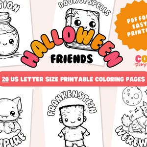 Halloween Coloring Pages, Cute Coloring Book, Coloring Pages for Kids ...