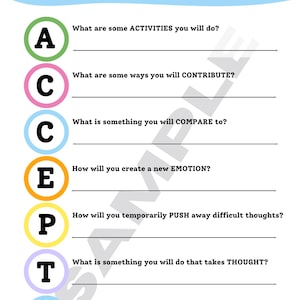 ACCEPTS Skills DBT for Kids - Etsy