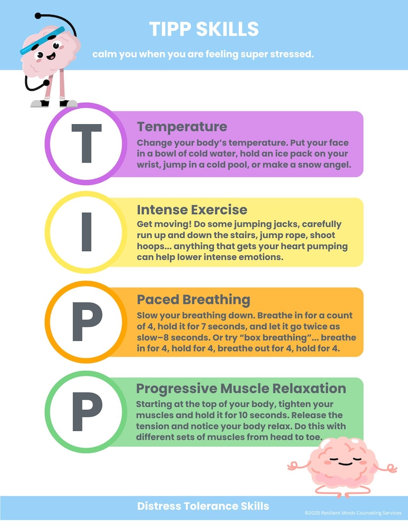 STOP Skill DBT for Kids - Etsy