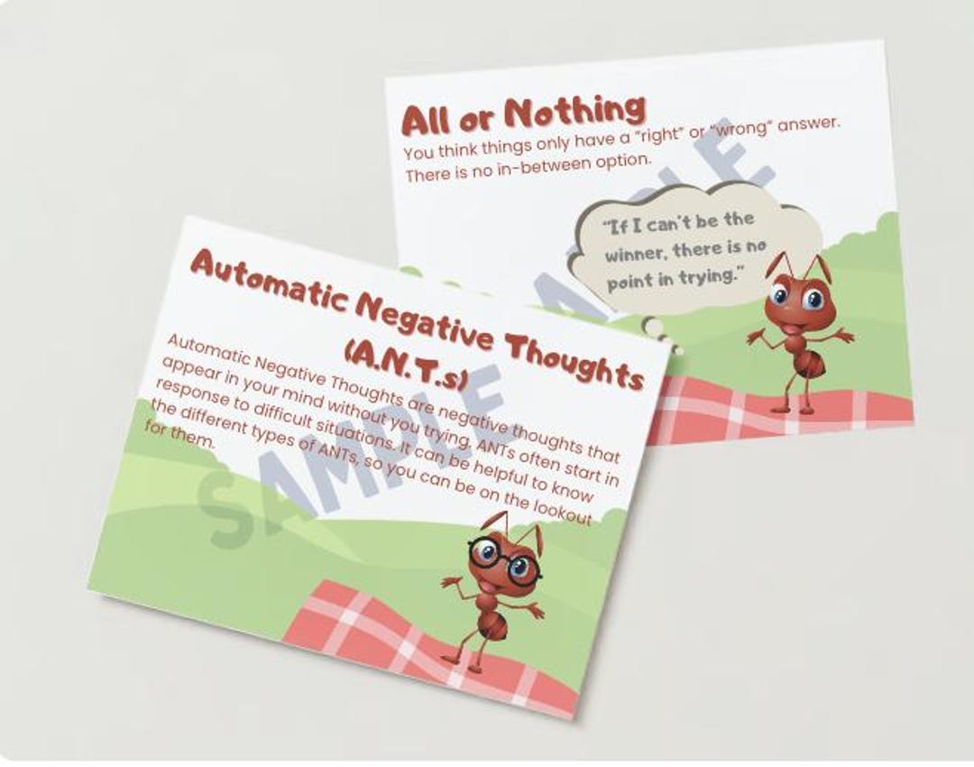 Automatic Negative Thoughts (ants) Kids - Etsy
