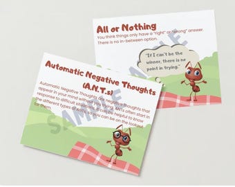 Automatic Negative Thoughts (ANTS) Printable 11x17 Poster (kids, Youth ...