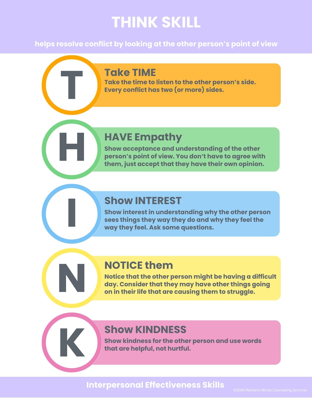 THINK Skill DBT for Kids - Etsy