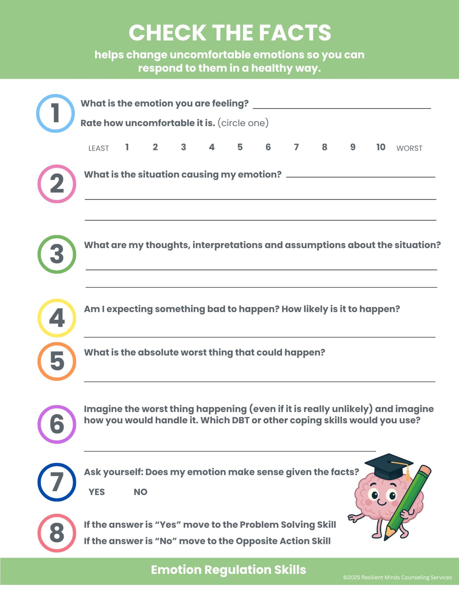 CHECK the FACTS Skill DBT for Kids - Etsy